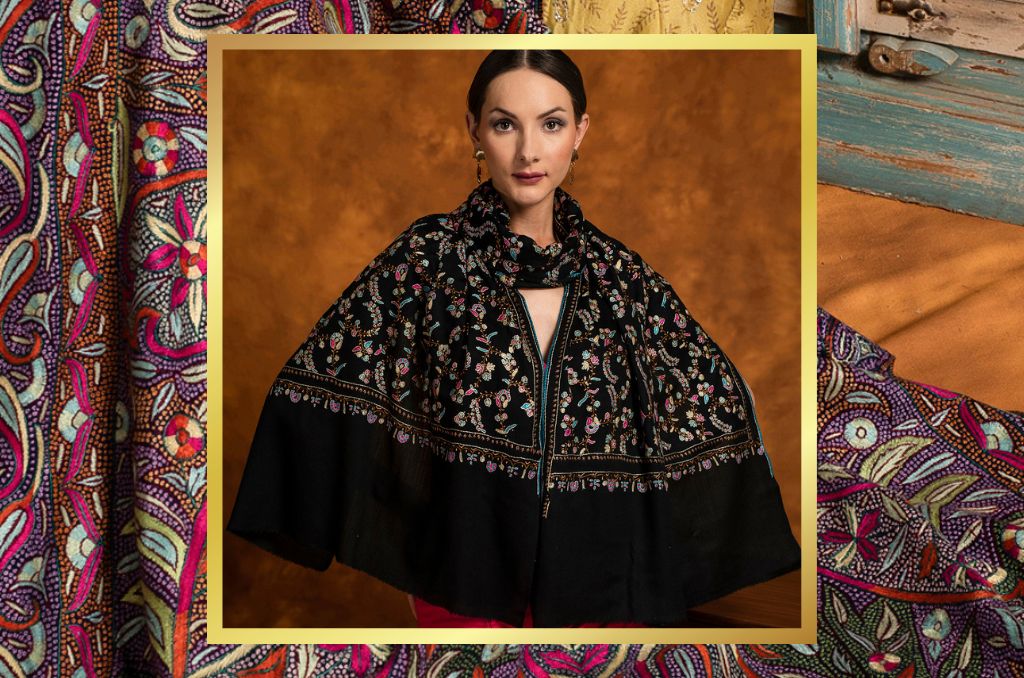 How do you wear a Pashmina shawl with a dress | Pashmina Editorial